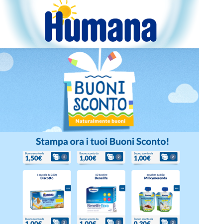 Scarica i buoni sconto Humana! - Coupon e Cashback - Soldissimi.it