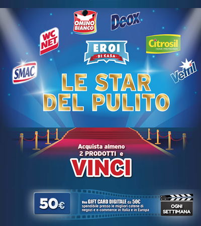 Vinci con le star del pulito! - Concorsi a premio - Soldissimi.it