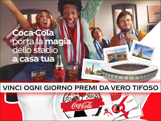 Vinci premi da vero tifoso con Coca-Cola - Soldissimi.it