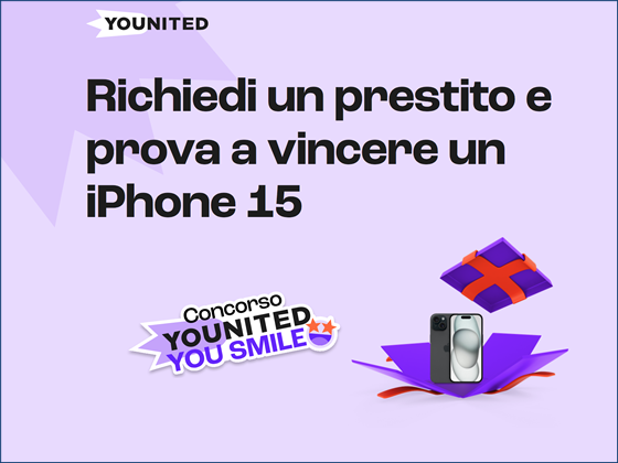 Vinci iPhone 15 con Younited - Concorsi a premio - Soldissimi.it