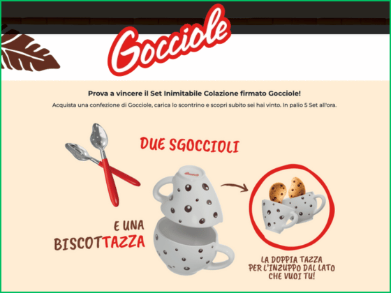 Gioca e vinci il set colazione Gocciole - Soldissimi.it
