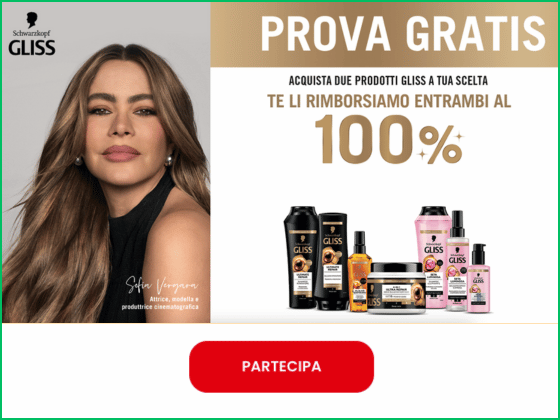Prova gratis Gliss - Coupon e Cashback - Soldissimi.it