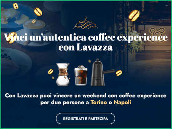 Vinci Coffee Experience con Lavazza - Concorsi a premio - Soldissimi.it